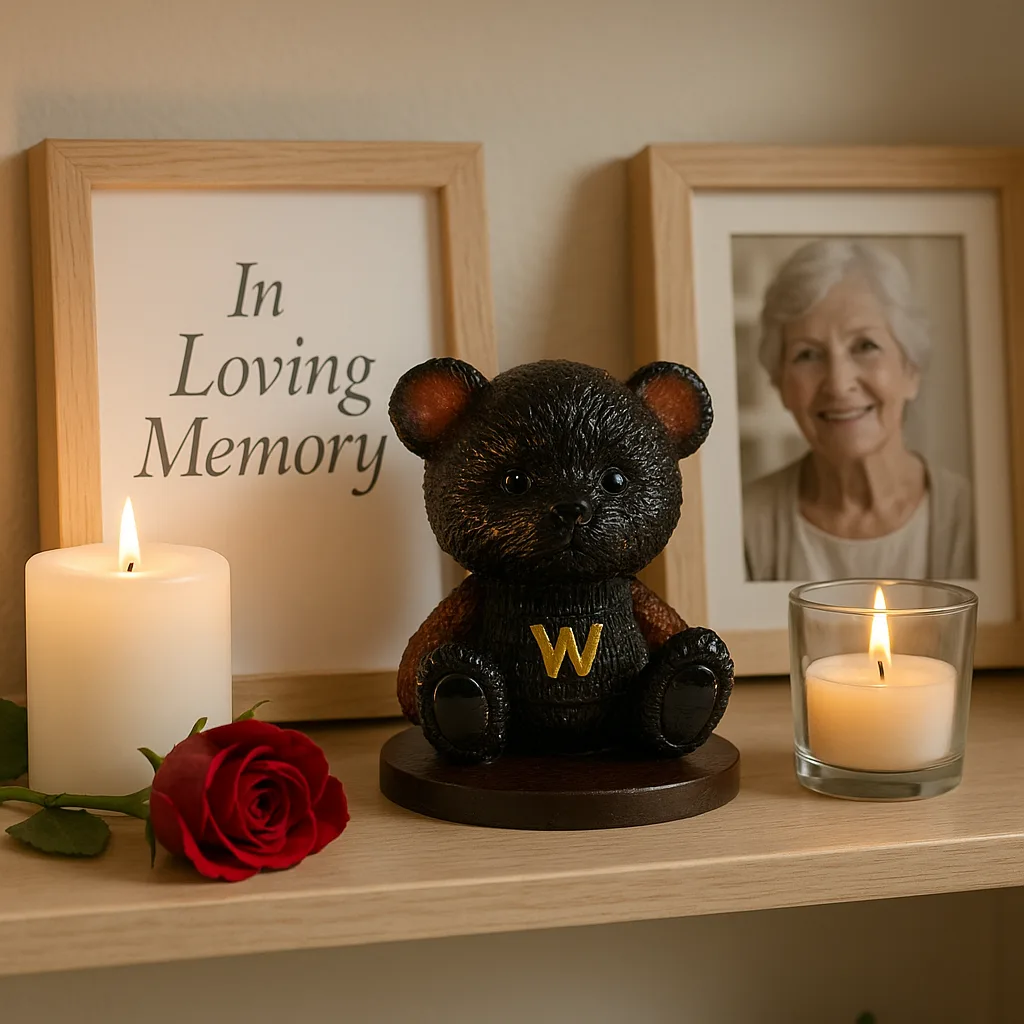 Teddy Bear Memorial Keepsake Decor Ornament • Bling On-