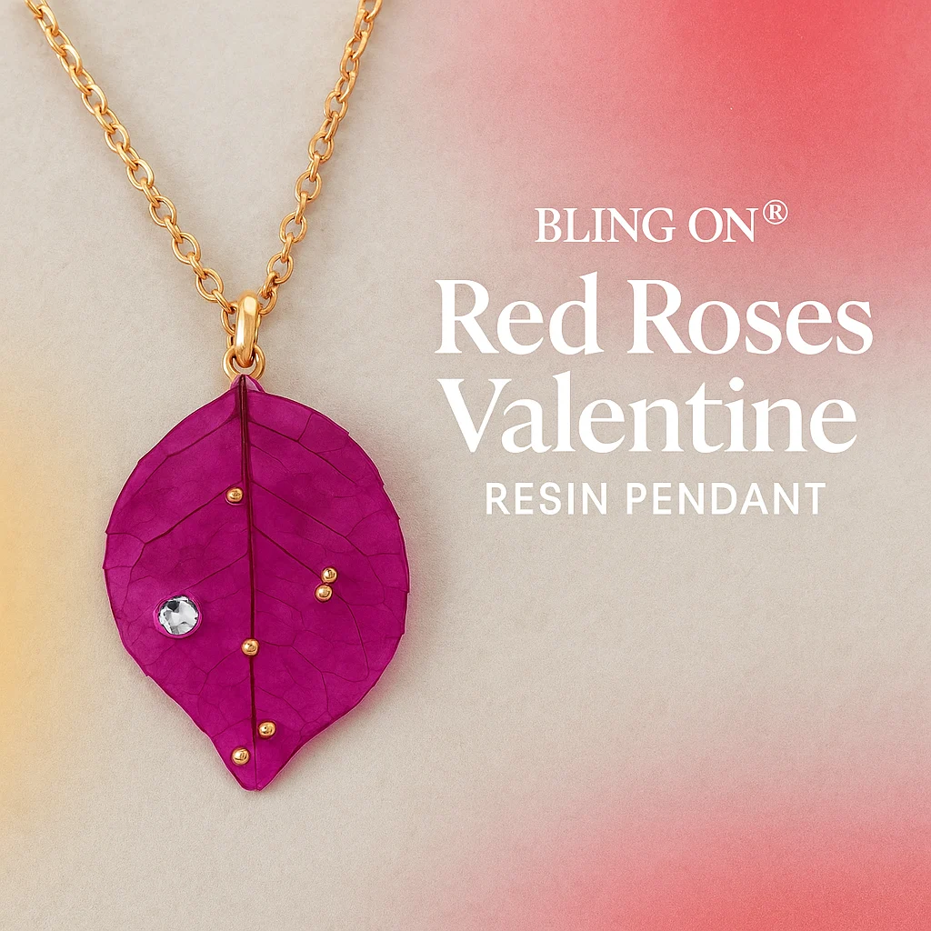 Bling On® Red Roses Valentine – Handmade Resin Pendant 💖 • Bling On-