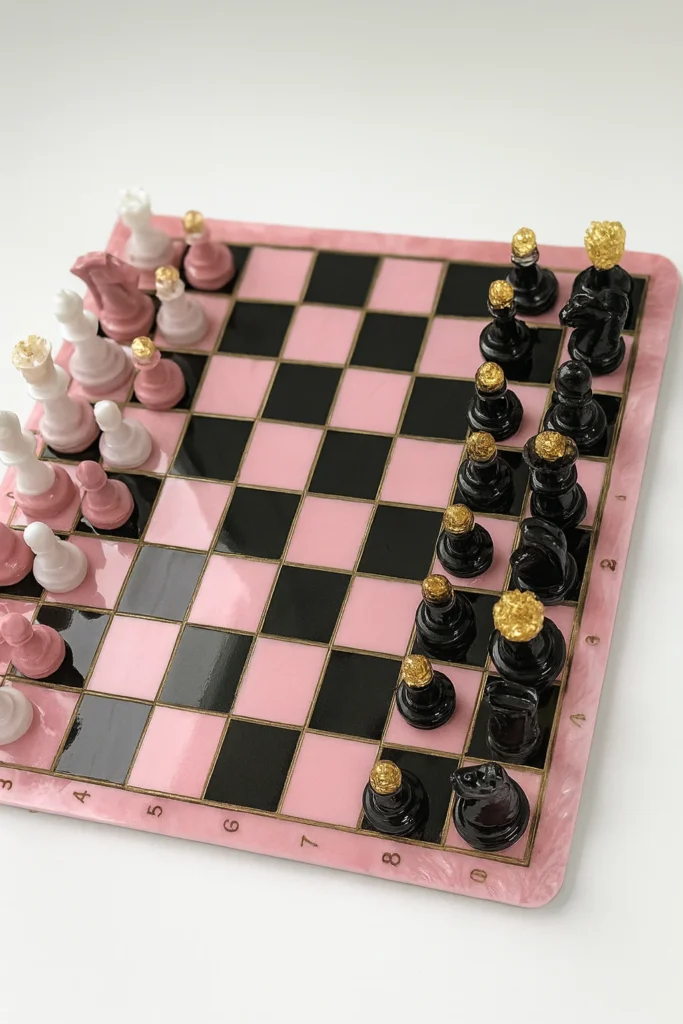 ♟️ Handmade Resin Chess Set – Luxury Meets Creativity • Bling On-